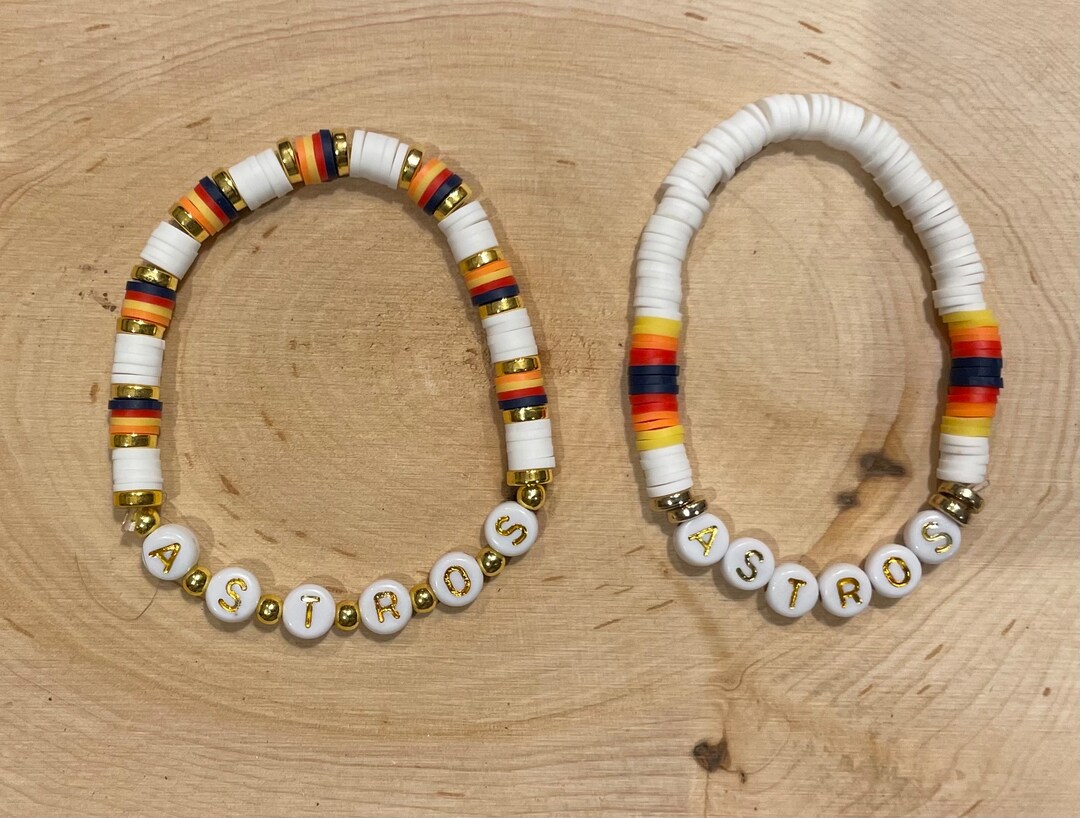 Houston Astros Beaded Bracelets - Etsy