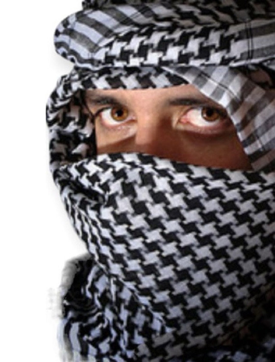 Palestinian Keffiyeh Scarf, Arab Headwrap, Middle Eastern Fashion ...