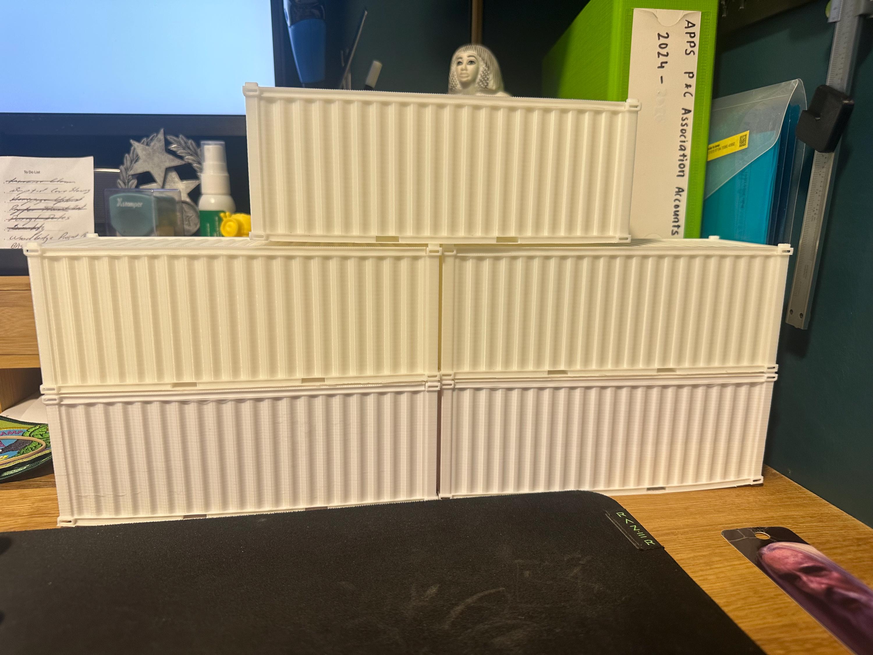 3D Printed Shipping Container Desk Organizer: Miniature Cargo Box - Etsy