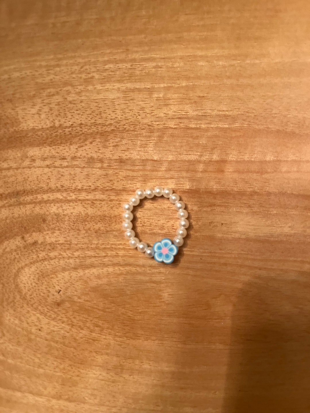 Sky Blue Flower Ring - Etsy