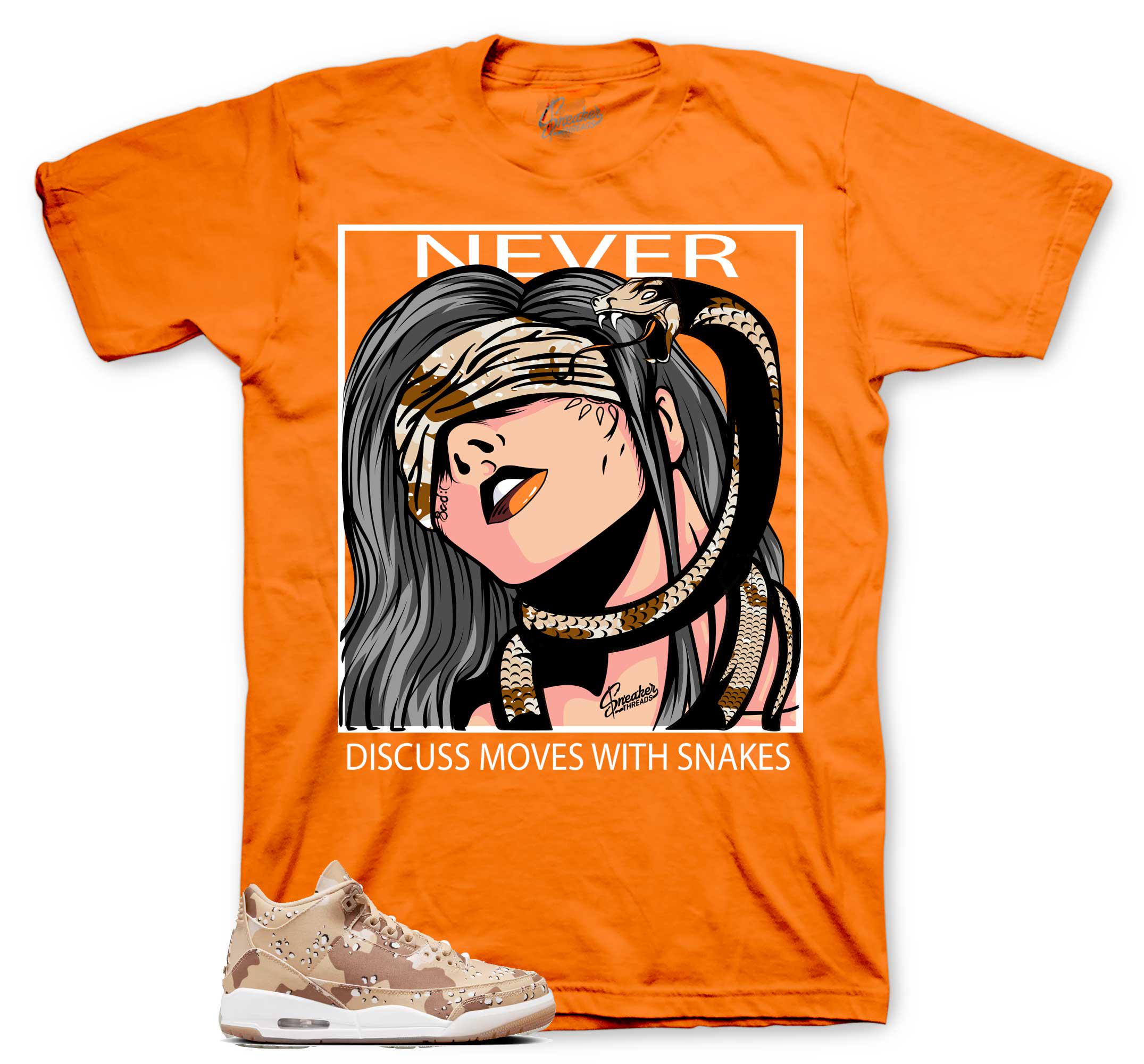 Sneaker Tees to Match Retro 3 Desert Camo AJ3 - Never Discuss Shirt - Etsy