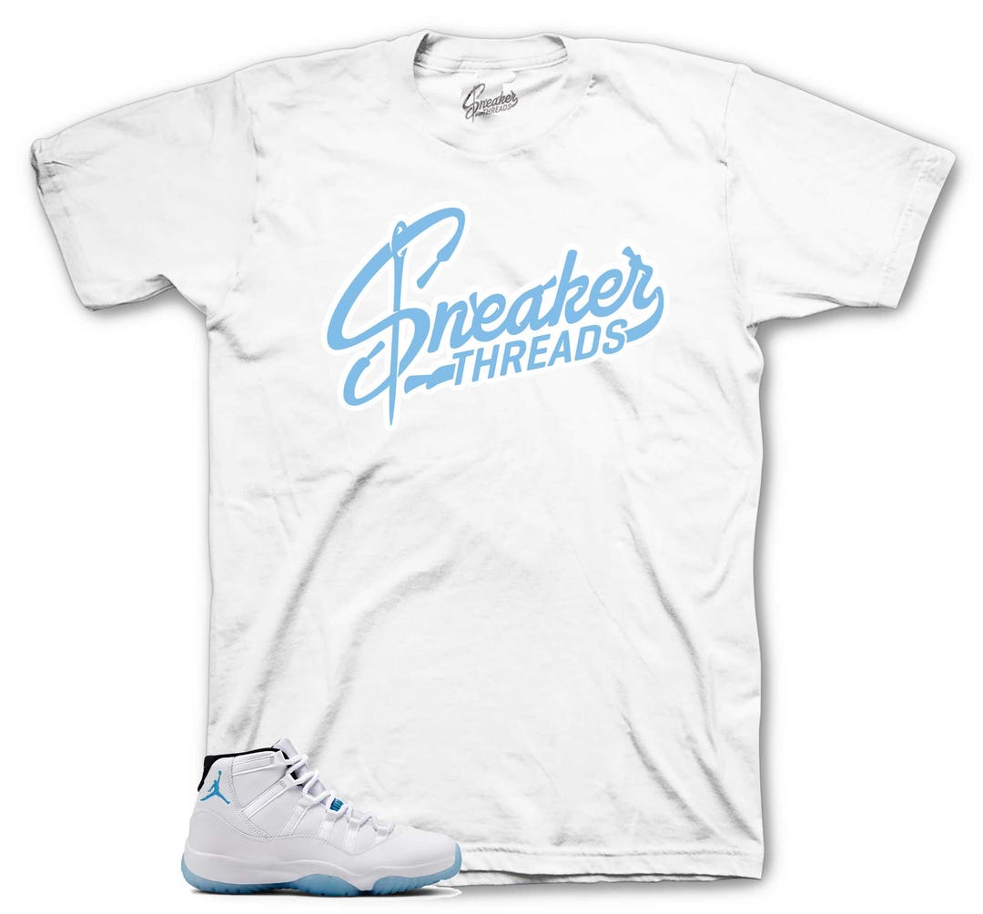 Shirts to Match Retro 11 Legend Blue Columbia - Sneaker Threads Tees - Etsy