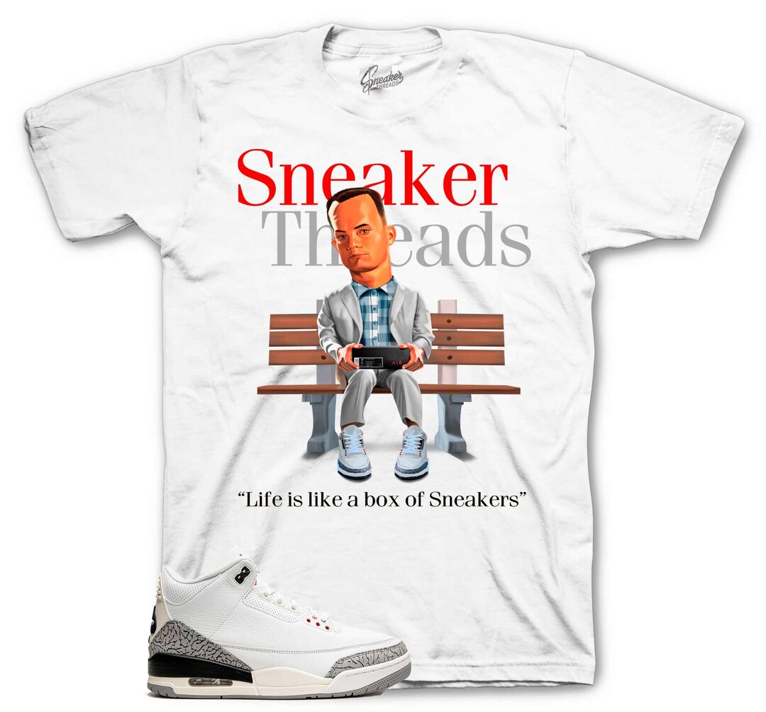 Sneaker Tees to Match Retro 3 Reimagined White Cement - Box of Sneakers ...