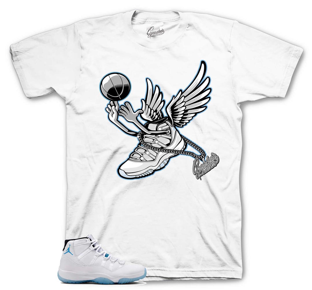 Sneaker Tees to Match Retro 11 Legend Blue Columbia - Fly Kicks Shirt ...