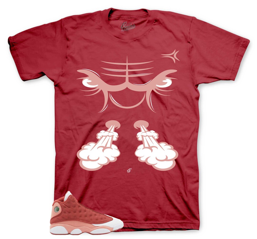 Shirts to Match Retro 13 Dune Red AJ13 - Raging Face Sneaker Tee - Etsy