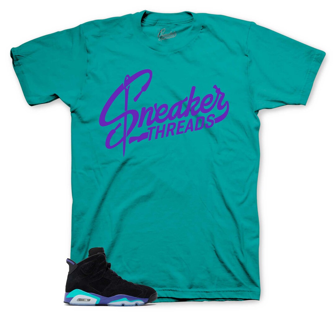 Sneaker Tees to Match Retro 6 Aqua - Sneaker Threads Shirt - Etsy