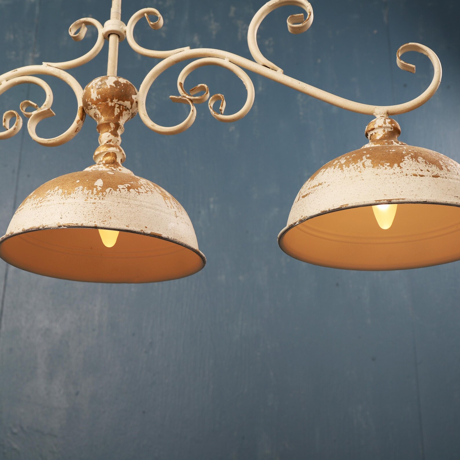 Vintage 3-light Chandelier Farmhouse Rustic Ceiling Lamp With Aged ...