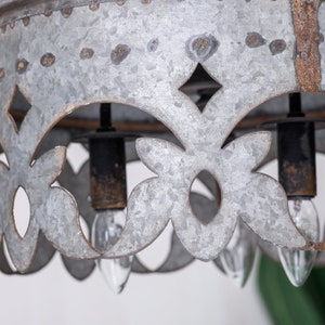 Industrial Rustic Pendant Light - Repurposed Metal Hanging Lamp ...