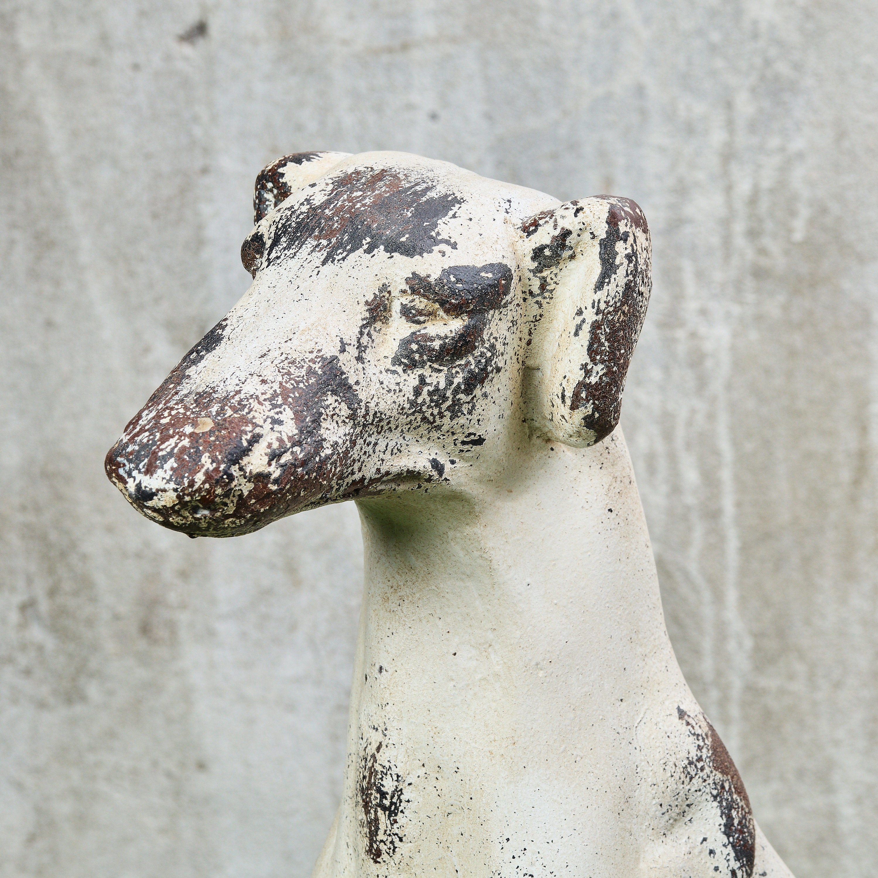 Distressed Vintage Dog Statue - Etsy