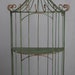 Vintage Green Metal Birdcage Shelf, Decorative Bird Cage Display ...