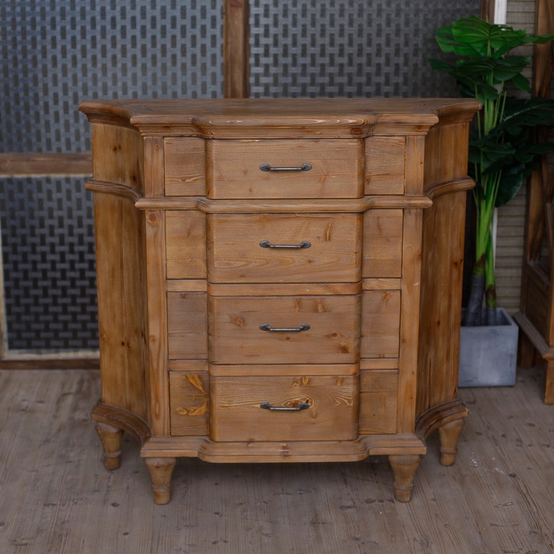 Vintage Rustic Wooden Dresser Farmhouse Decor, Handmade Storage Chest ...