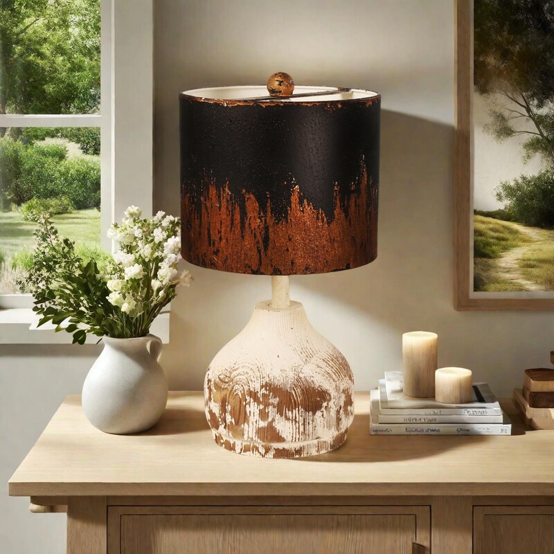 Rustic Wood Lamp - Etsy