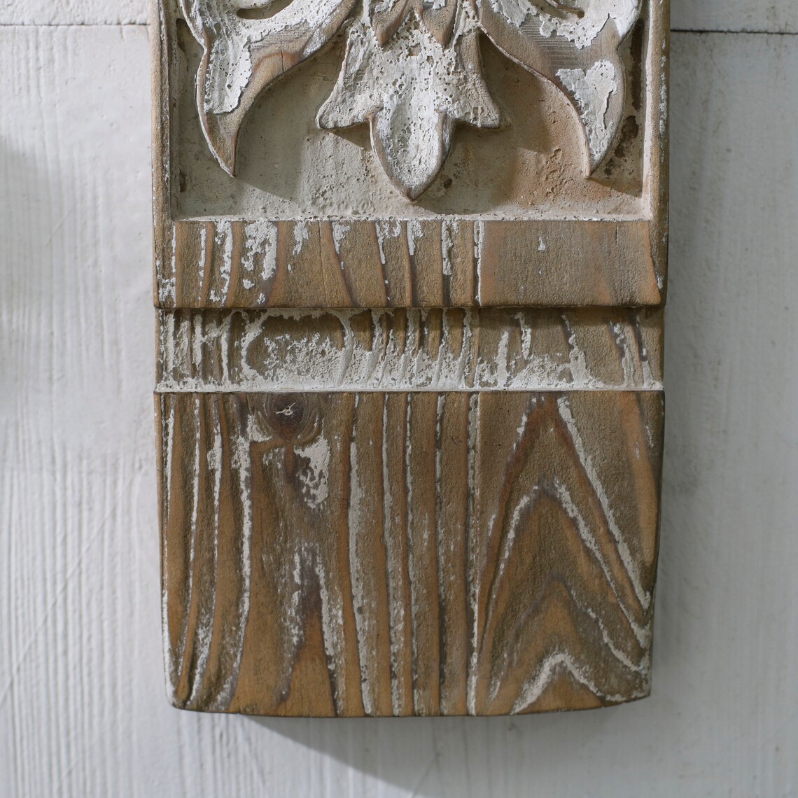 Rustic Wall Sconce, Carved Wood Wall Light, Antique Style Candle Holder ...