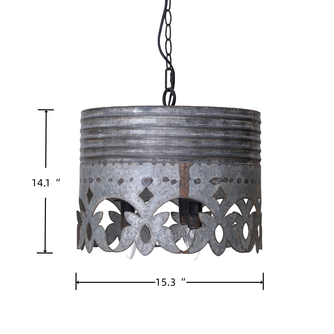 Industrial Rustic Pendant Light Repurposed Metal Hanging Lamp Farmhouse ...