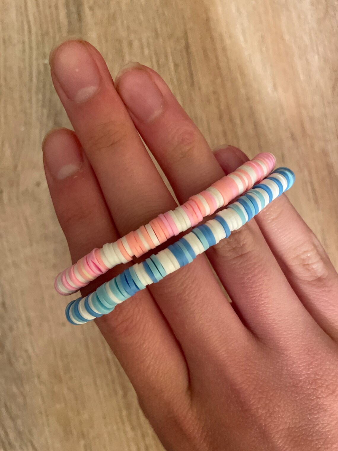 Cotton Candy Set Clay Bead Bracelet - Etsy