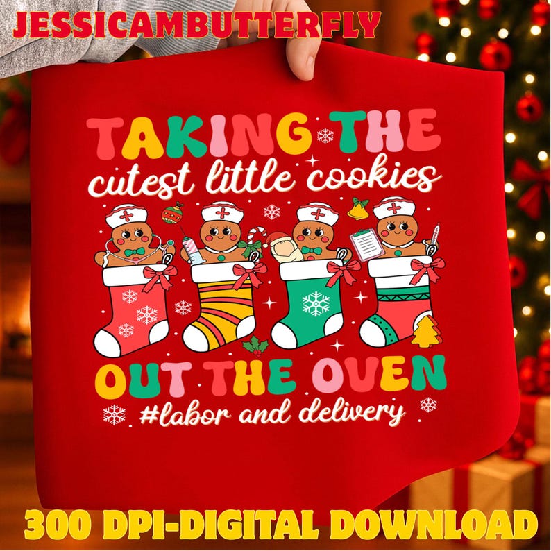 Labor and Delivery Christmas PNG: Nurse Gingerbread Stockings (digital Download) - Etsy