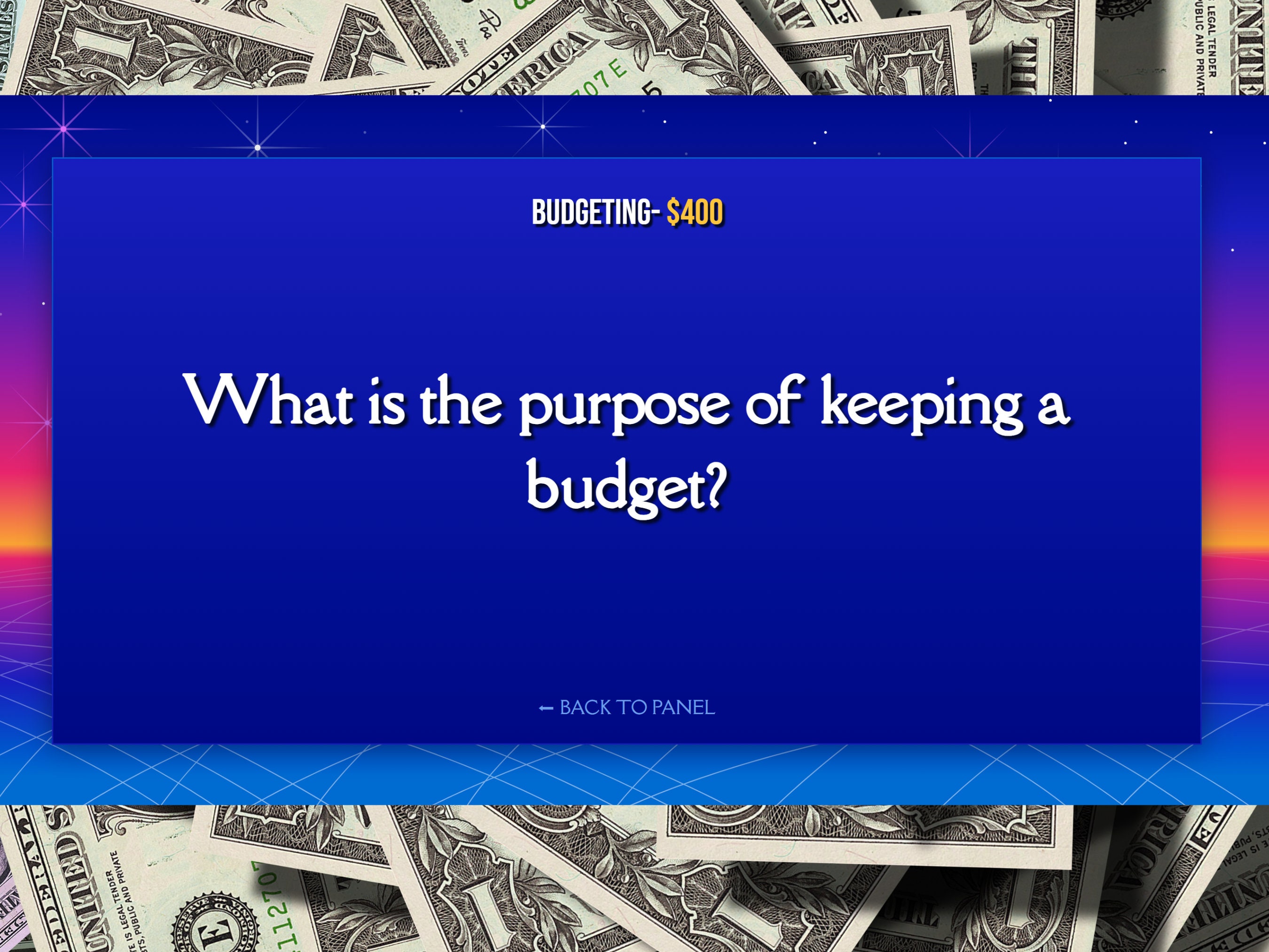 Master Your Money: Personal Finance Jeopardy Game for Older Kids, Teens ...