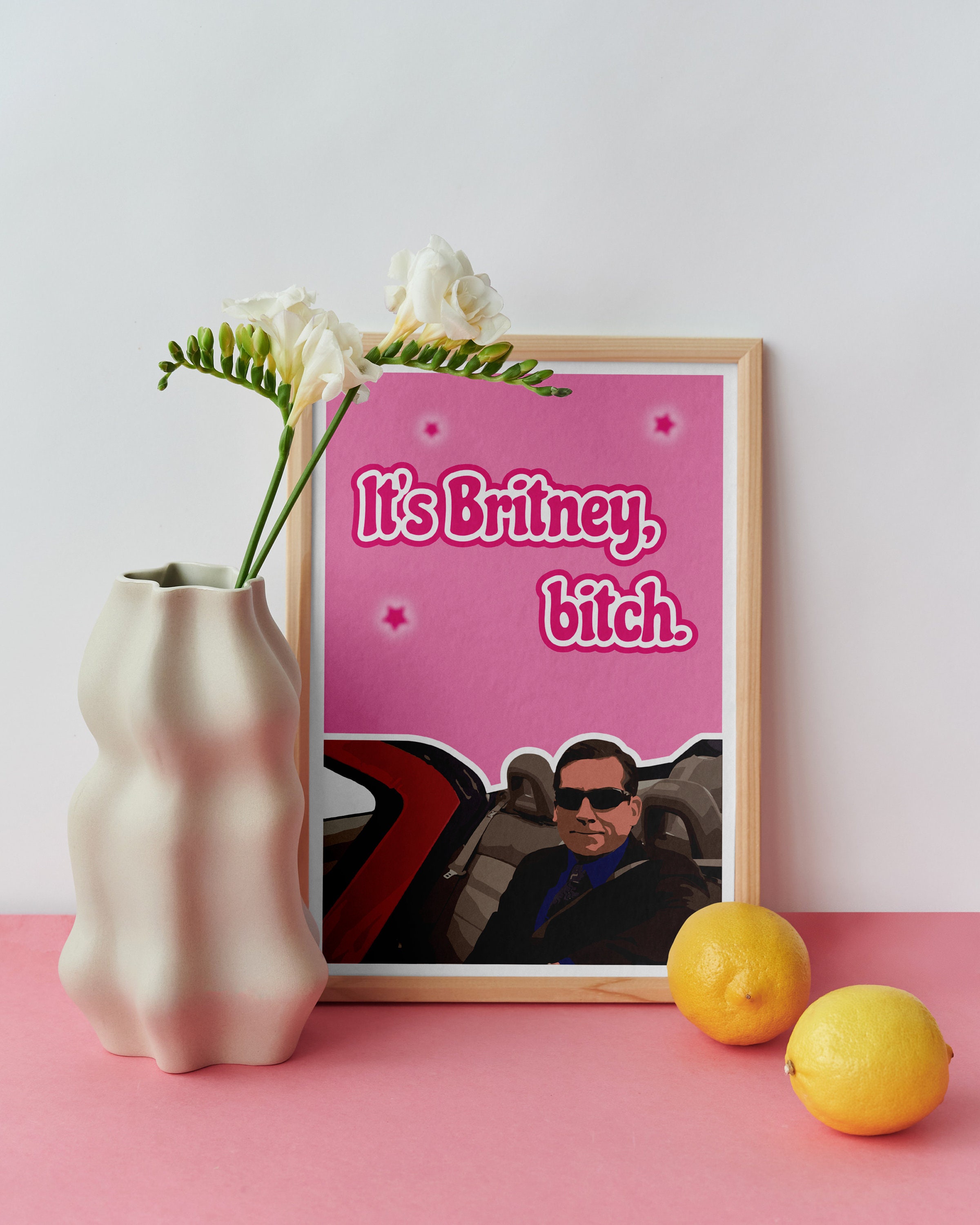 Pink Poster the Office Britney Fans Modern Funny Meme Text - Etsy