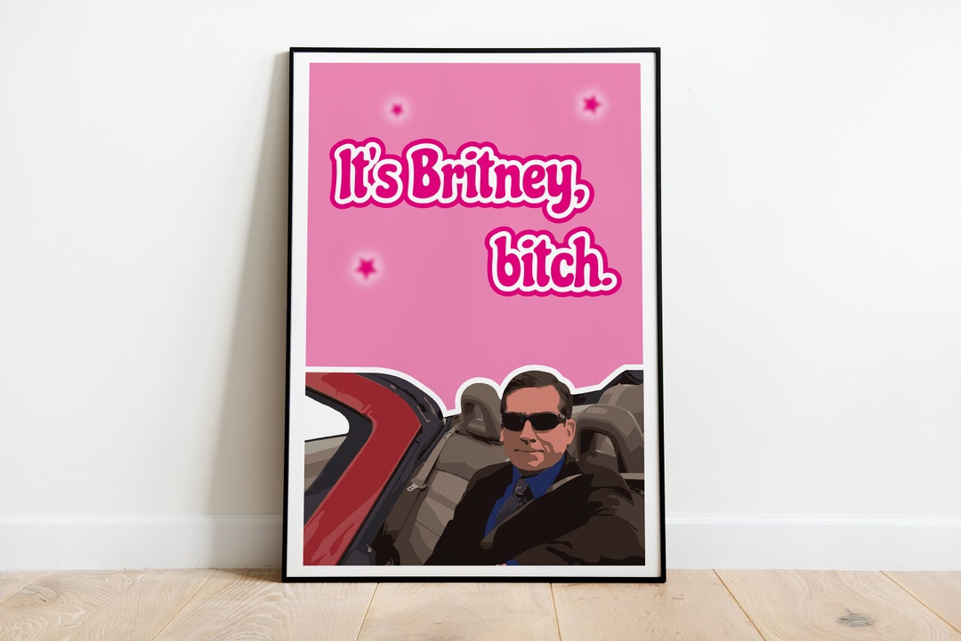 Pink Poster the Office Britney Fans Modern Funny Meme Text Quote Wall ...