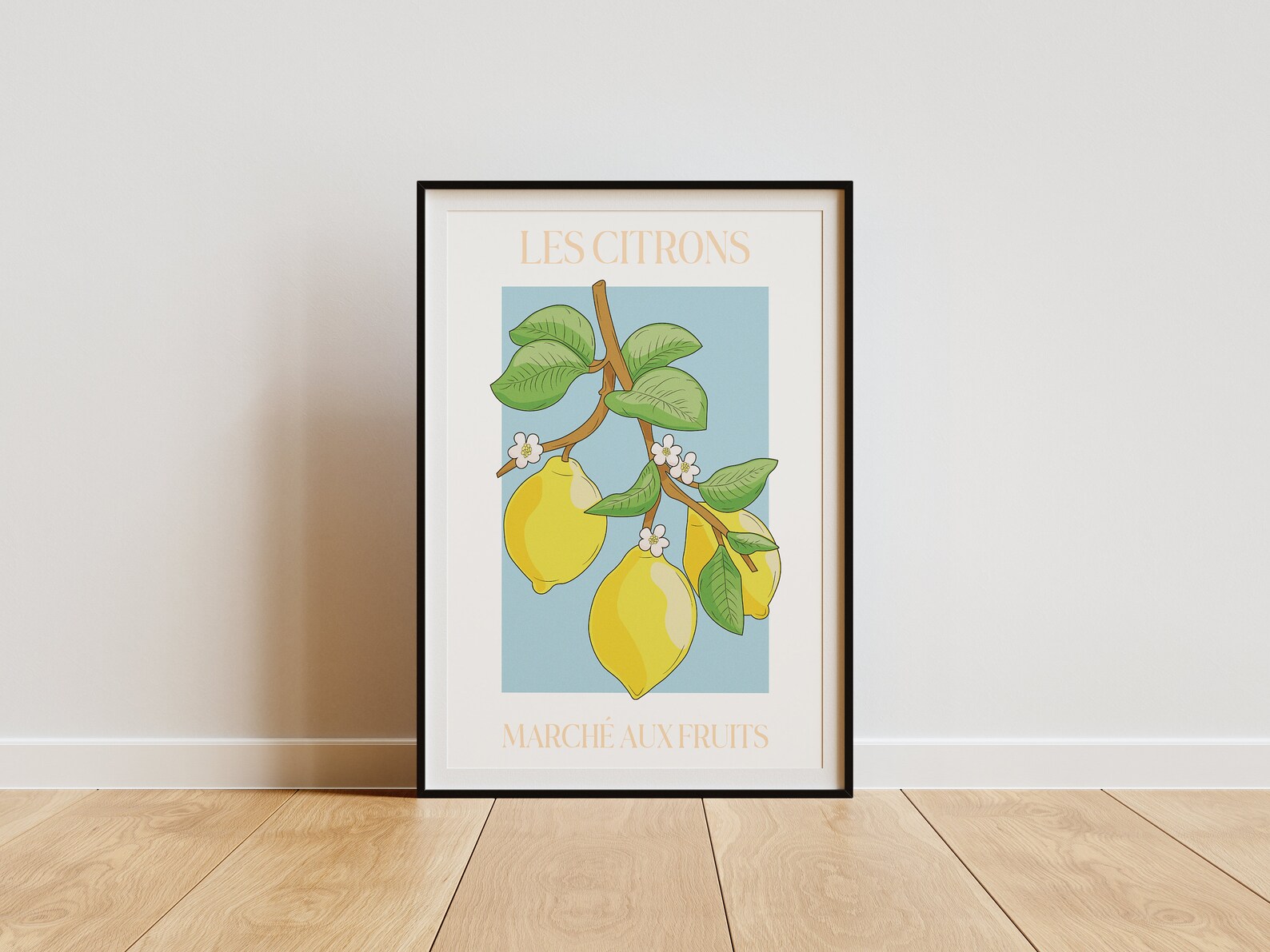 Digital Lemon Poster Printable Citrus Wall Art Kitchen Decor Print ...