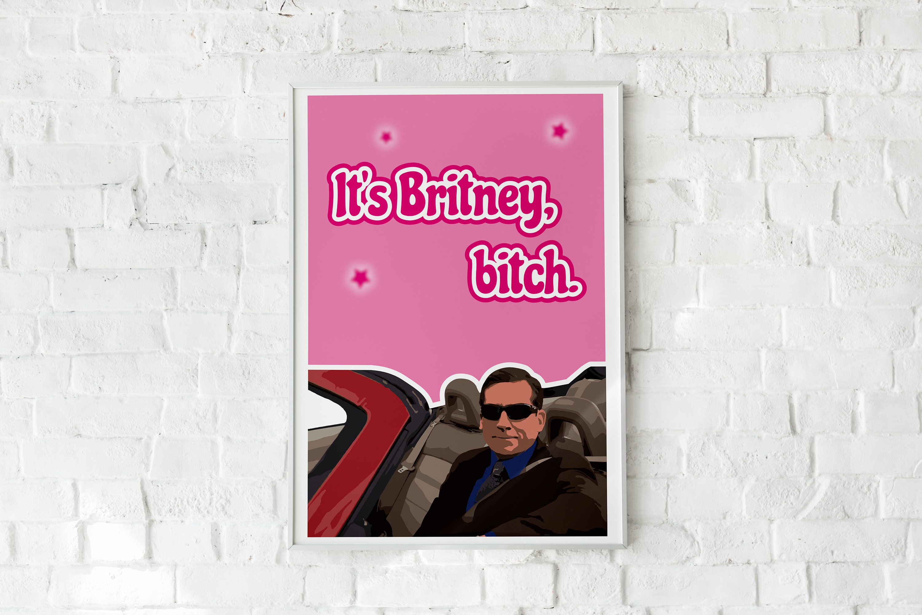 Pink Poster the Office Britney Fans Modern Funny Meme Text - Etsy