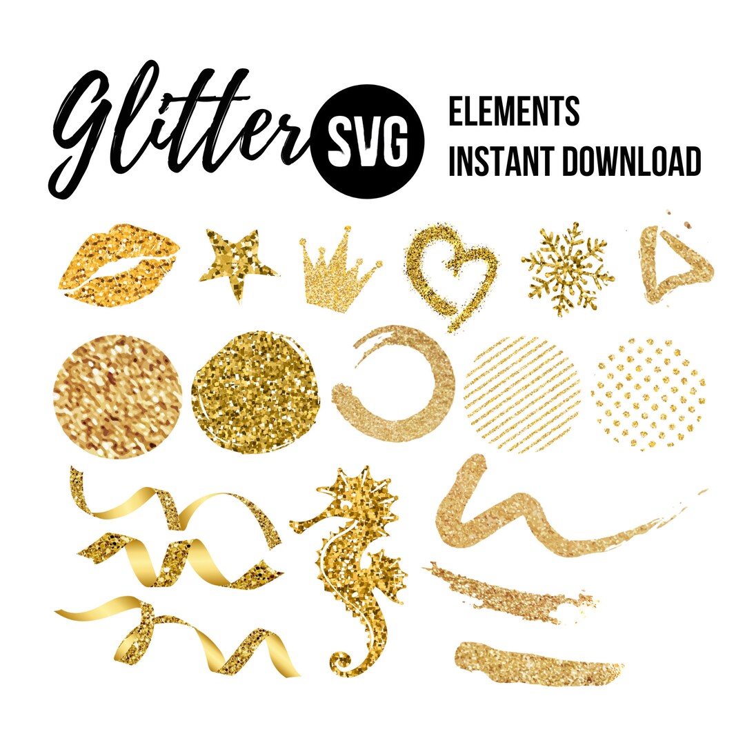 Glitter SVG Elements Instant Download | Sparkling Graphics | Digital ...