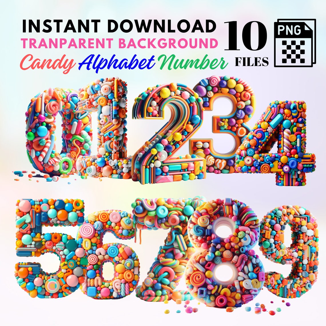 PNG Download Vibrant Alphabet Numbering Candy PNG Transparent ...