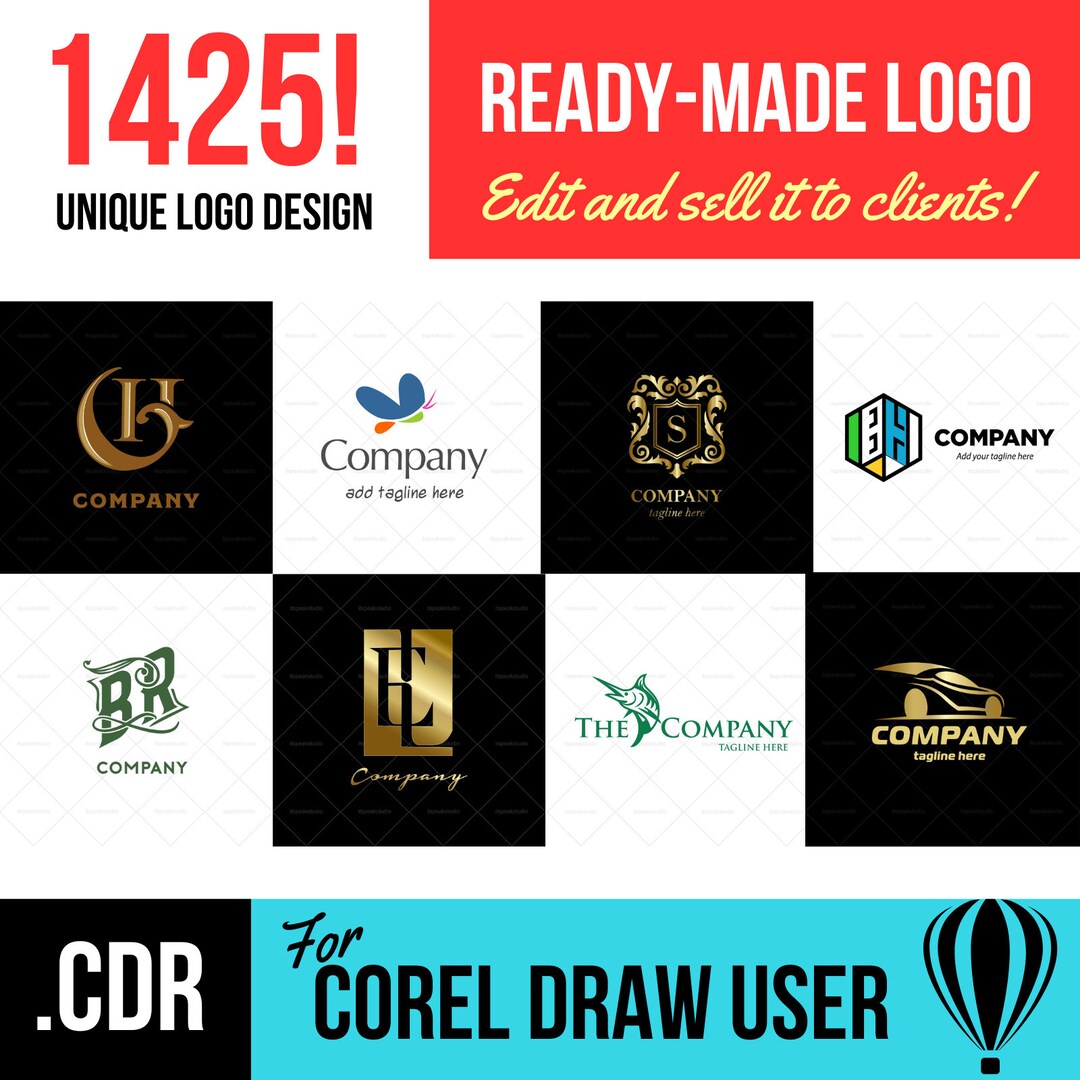 Coreldraw Combo: 1425 Unique Instant Logo Design Templates Editable CDR ...