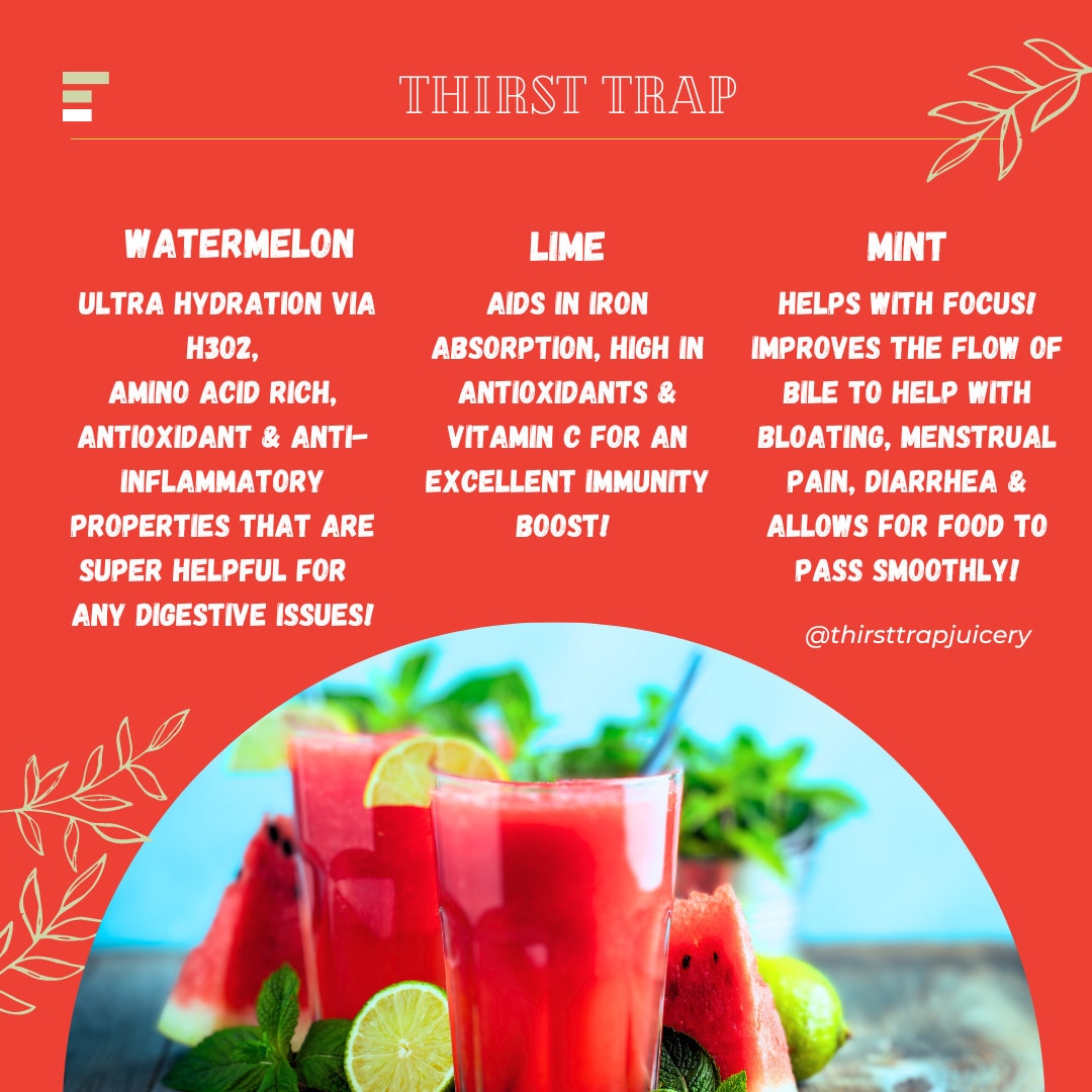 Thirst Trap - Watermelon + Lime + Mint - Etsy
