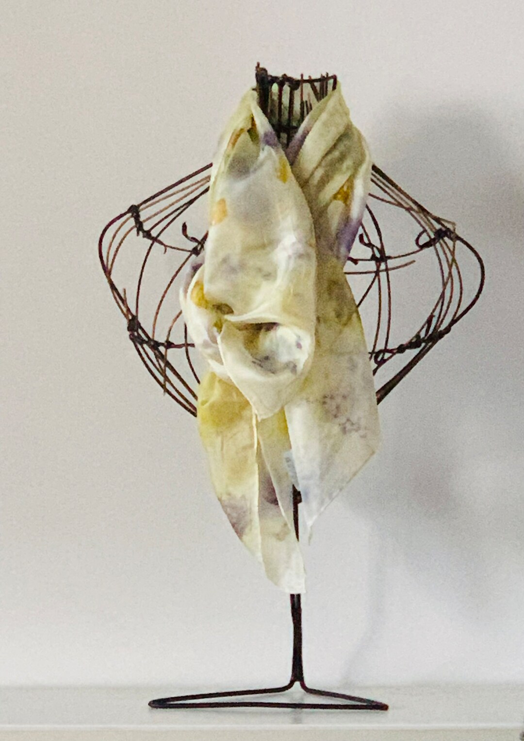 Scarf Botanical Print A Kiss of Chestnut - Etsy