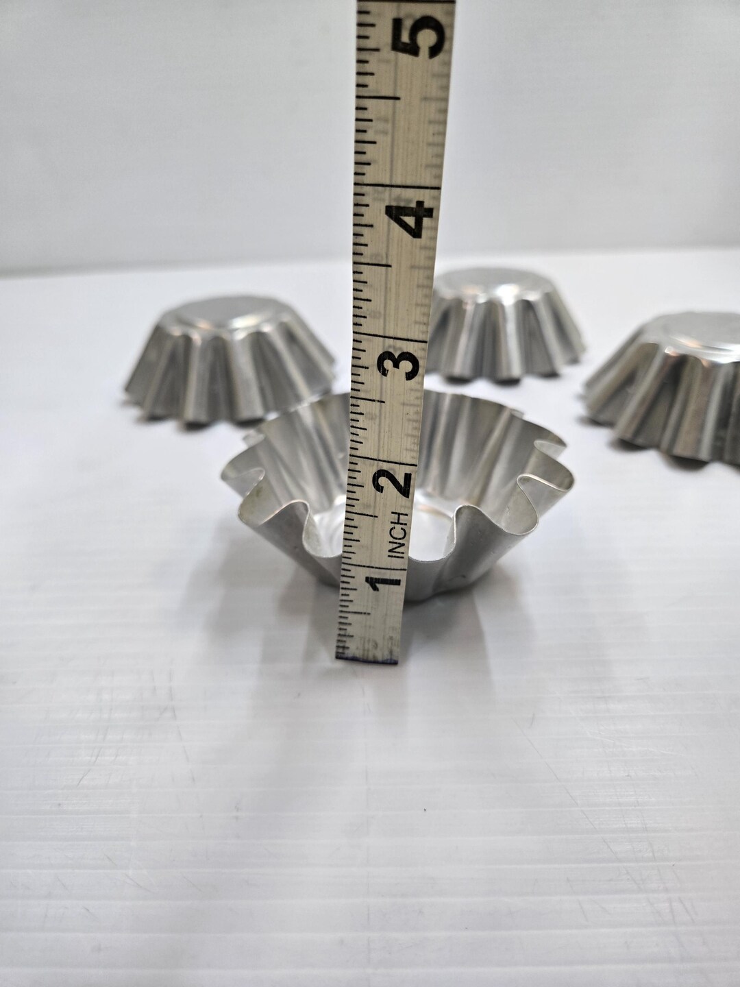 Vintage Set of 4 Aluminum Sandbakkel Cookie Biscuit Cake Molds, Fluted ...