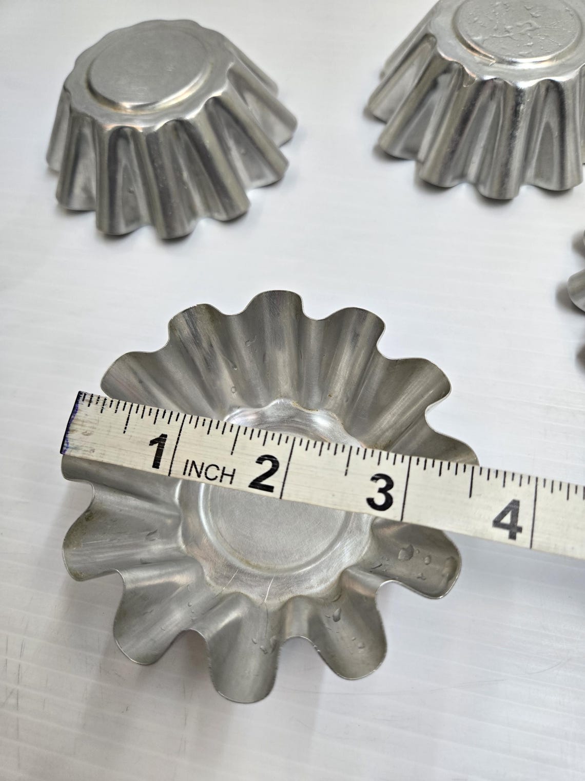 Vintage Set of 4 Aluminum Sandbakkel Cookie Biscuit Cake Molds, Fluted ...