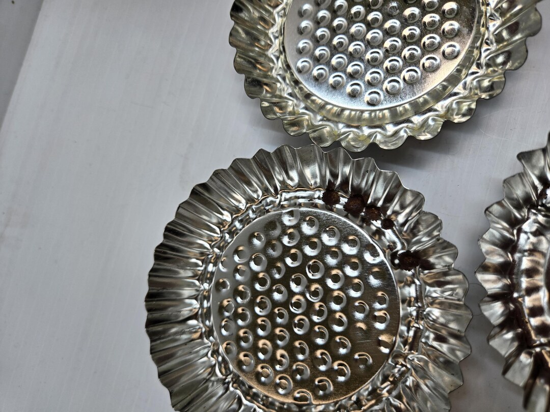 Vintage French Aluminum Round Patisserie, Individual Tart Baking Tins 3 ...