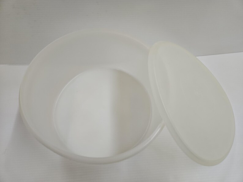 1960'slarge Round Tupperware Carry All Container With Snap on Lid Deep ...