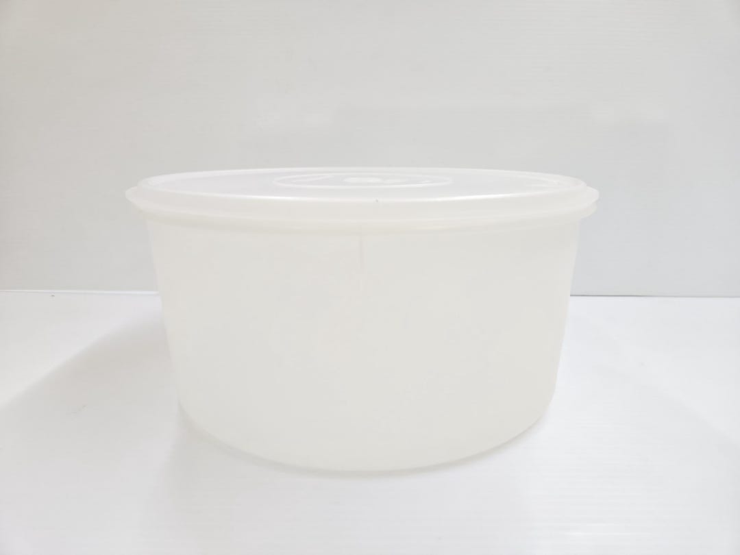 1960's Large Round Tupperware Carry All Container With Snap on Lid Deep ...