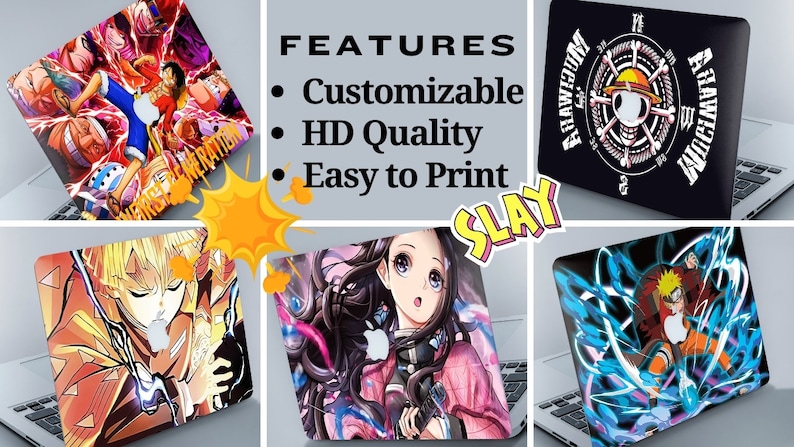Pack of 15 Anime Laptop JPG Skin Decals, Anime JPG Stickers, Dell, Hp ...
