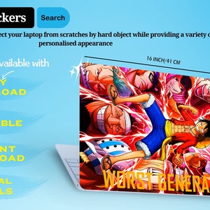 Pack of 15 Anime Laptop JPG Skin Decals, Anime JPG Stickers, Dell, Hp ...