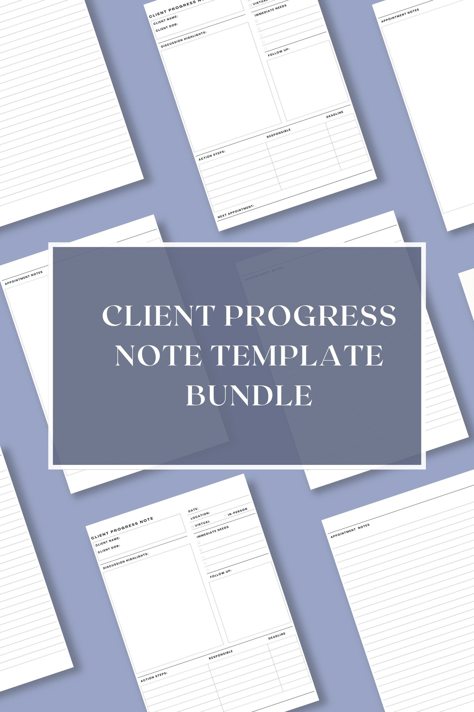 Printable Client Case Notes / Progress Notes - Social Workers, Case ...