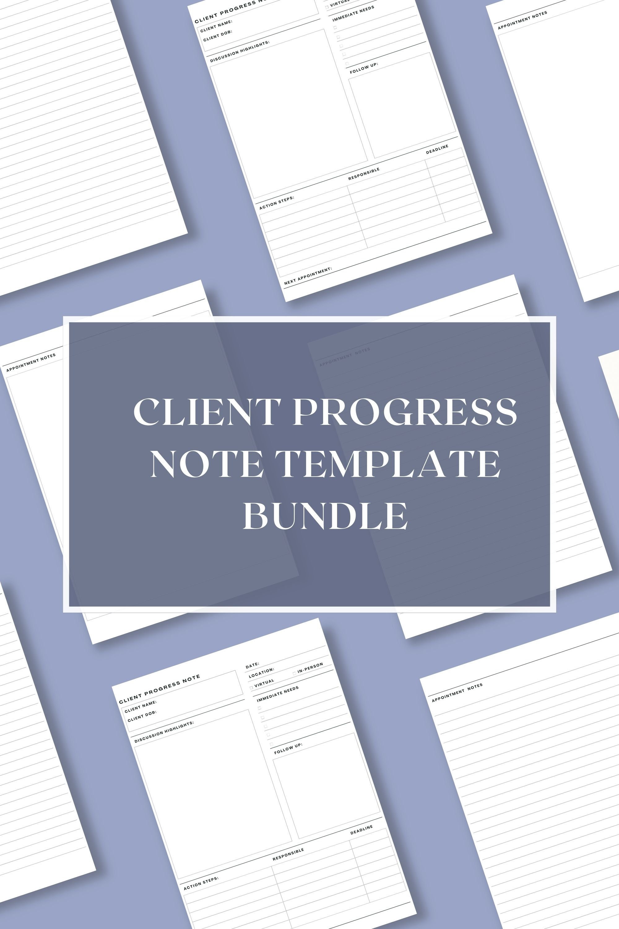 Printable Client Case Notes / Progress Notes - Social Workers, Case ...