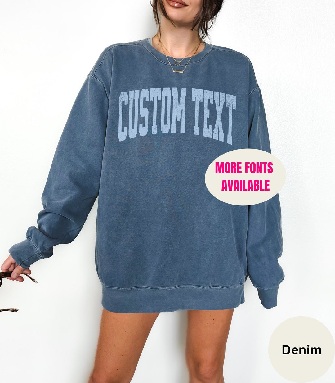 Custom Sweatshirt, Custom Comfort Colors Sweatshirt, College Letters ...