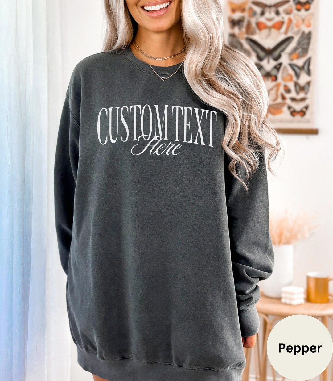Custom Sweatshirt, Custom Comfort Colors Sweatshirt, Personalized ...