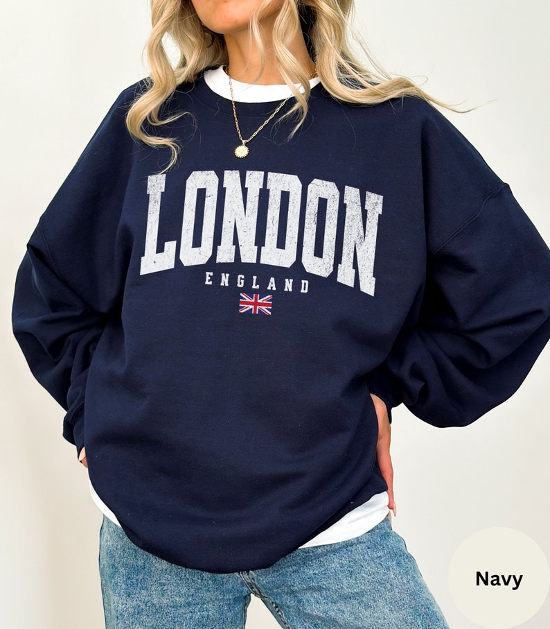 London Sweatshirt, London Hoodie, London England Crewneck Sweater, City ...