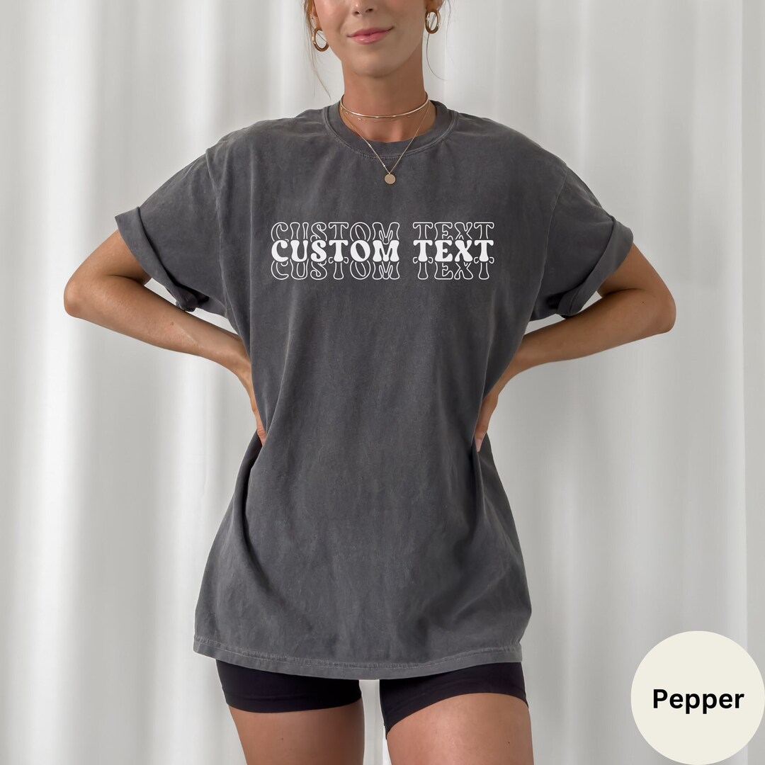 Custom Comfort Colors Retro Shirt, Custom Oversized Shirt, Personalized ...