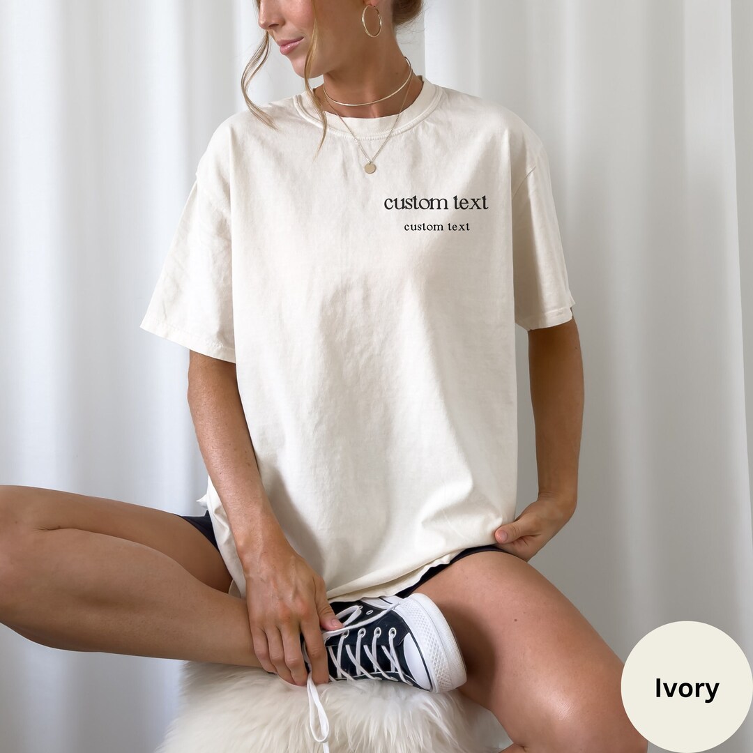 Comfort Colors Custom Pocket Shirt, Custom Oversized Shirt ...