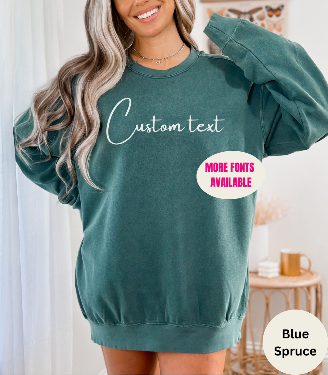 Custom Sweatshirt, Custom Comfort Colors Sweatshirt, Custom Design ...