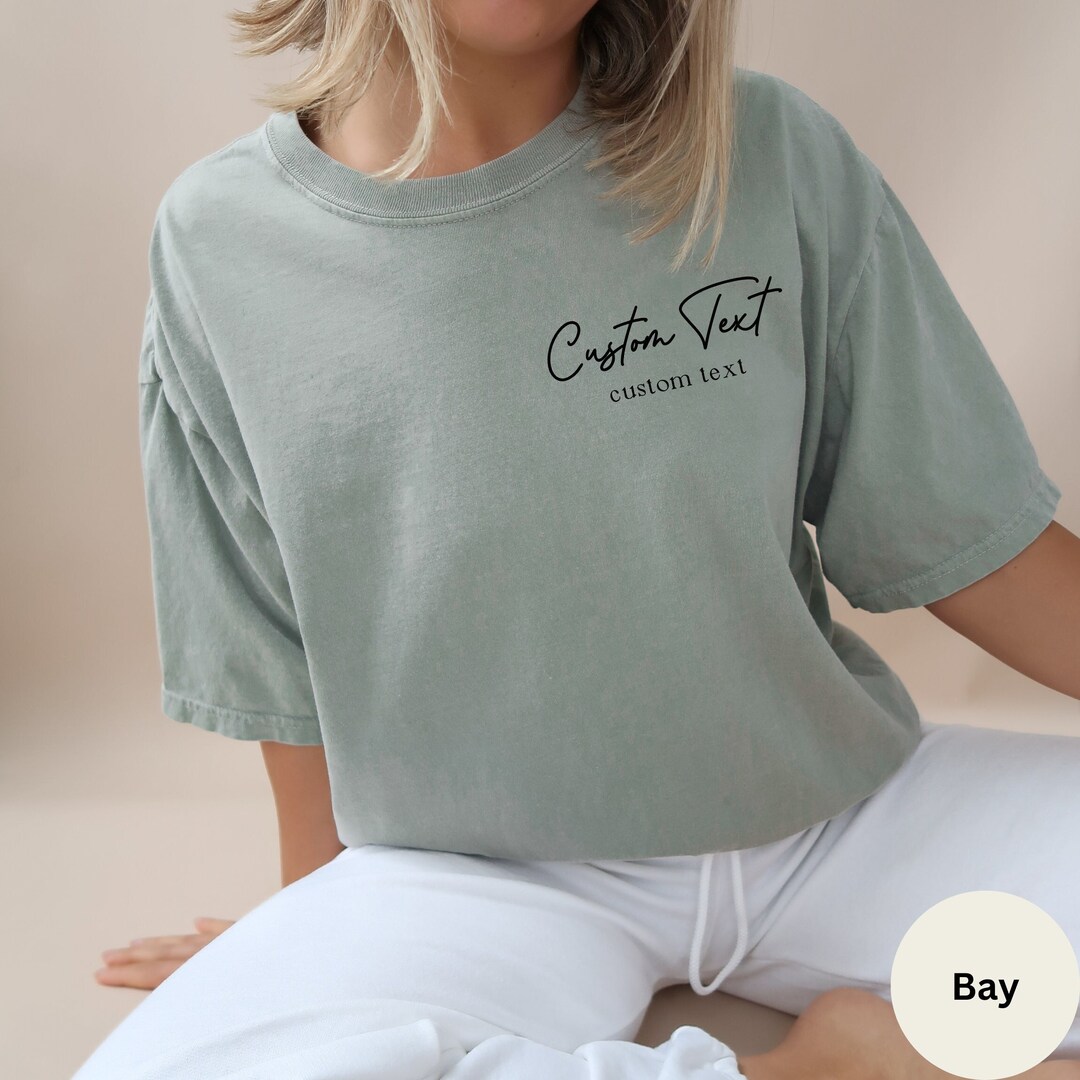 Comfort Colors Custom Pocket Shirt, Custom Oversized Shirt ...