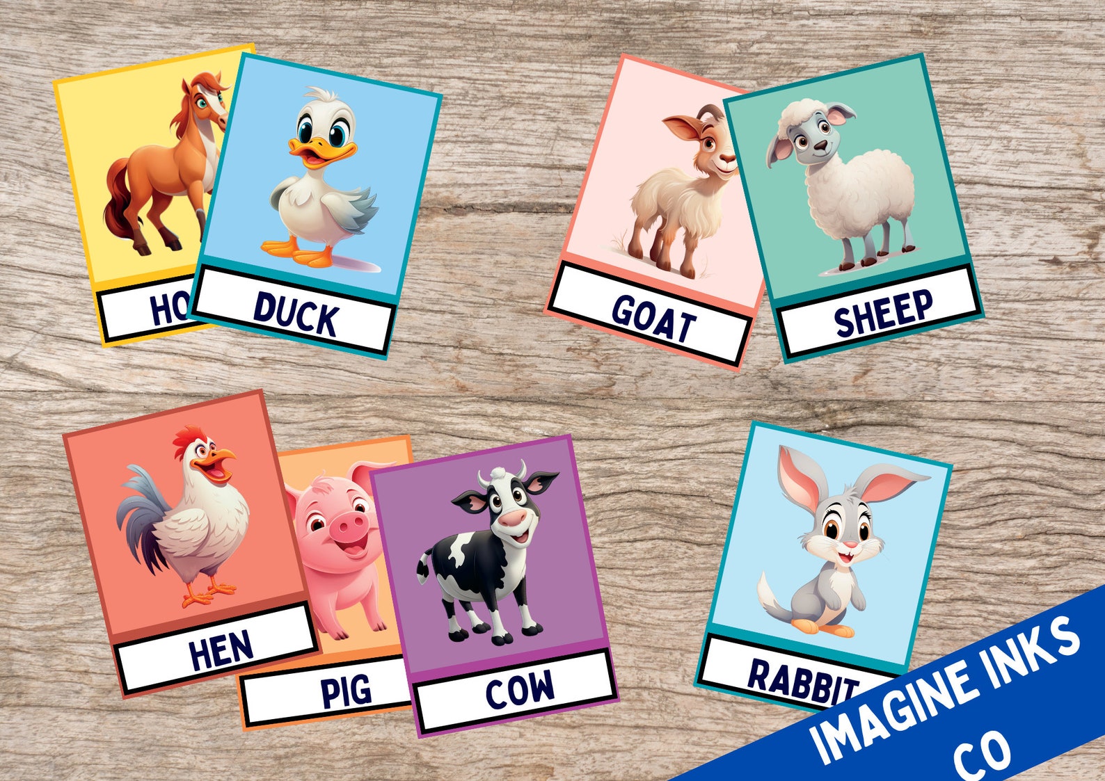 Farm Animal Printable Flashcards • Editable Montessori Cards • Learning ...