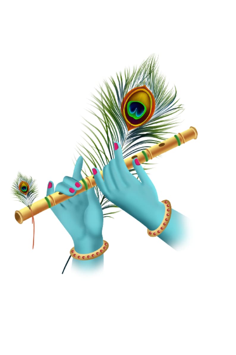 Krishna Flute Hands Digital Print: Hindu God Art (PNG, JPG) - Etsy