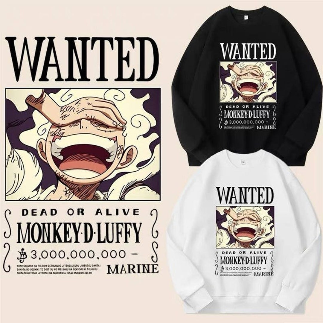 Japanese Style One Piece Luffy Nika Five Gears Anime Pull Over - Etsy