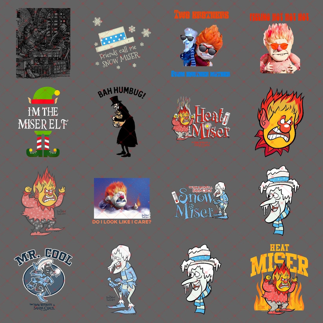 The Year Without a Santa Claus Png Snow Miser Heat Miser Png - Etsy